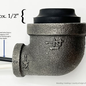 Black Iron Medium Base E26 Weatherproof Bulb Socket for Industrial Pipe ...