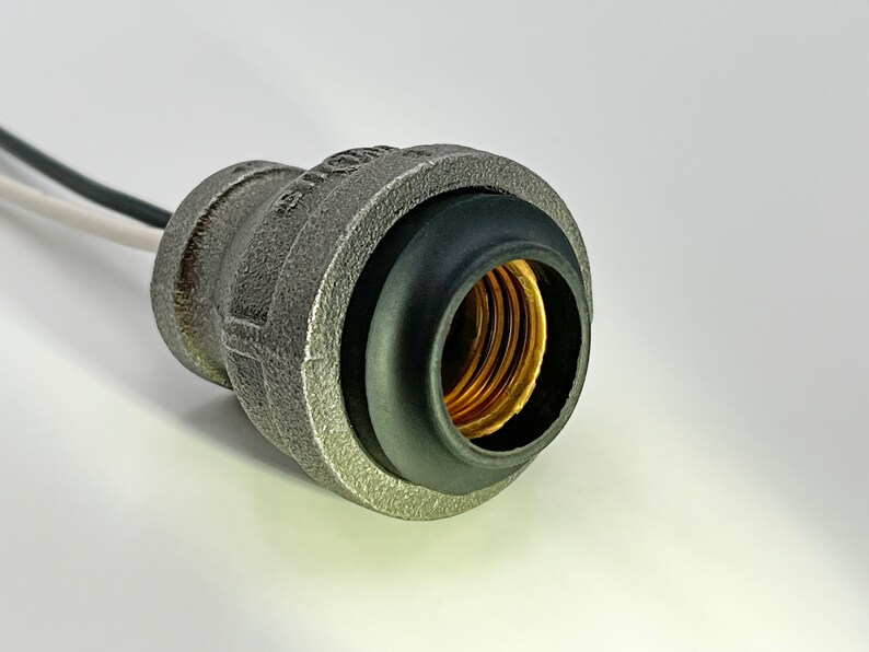 Black Iron Medium Base E26 Weatherproof Bulb Socket for - Etsy