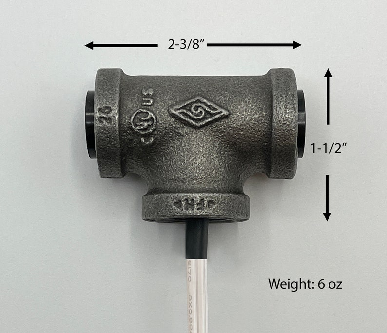 Black Malleable Iron Double Candelabra (E12) Socket 1/2" Tee Fitting ...