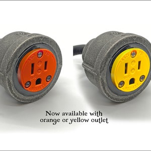 15A 125VAC Grounded Outlet Module for Steampunk Industrial Pipe Lamp 1/ ...