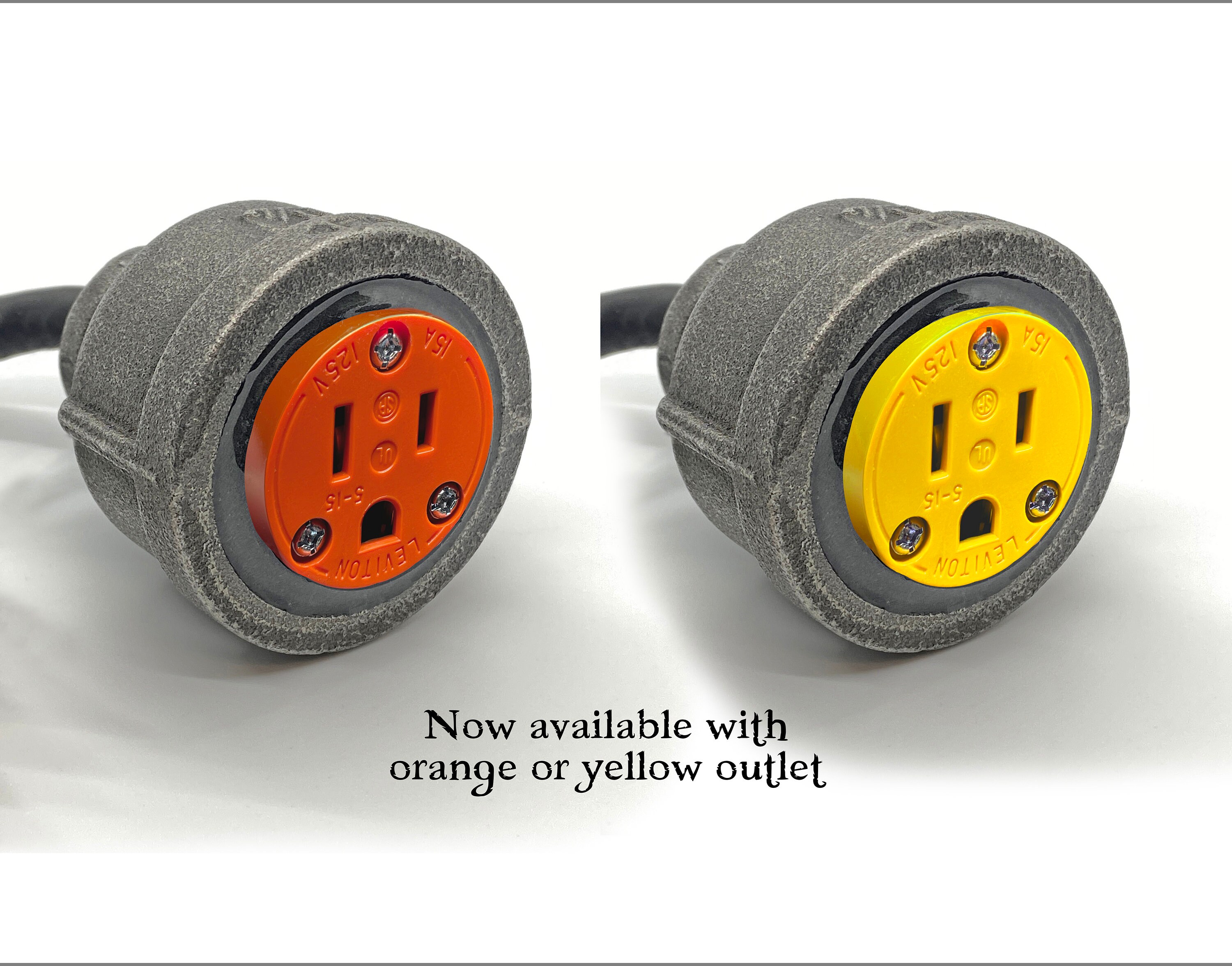 15A 125VAC Grounded Outlet Module for Steampunk Industrial Pipe Lamp 1/ ...