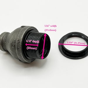 Black Iron Medium Base E26 Bulb Socket With Threaded Collar - Etsy
