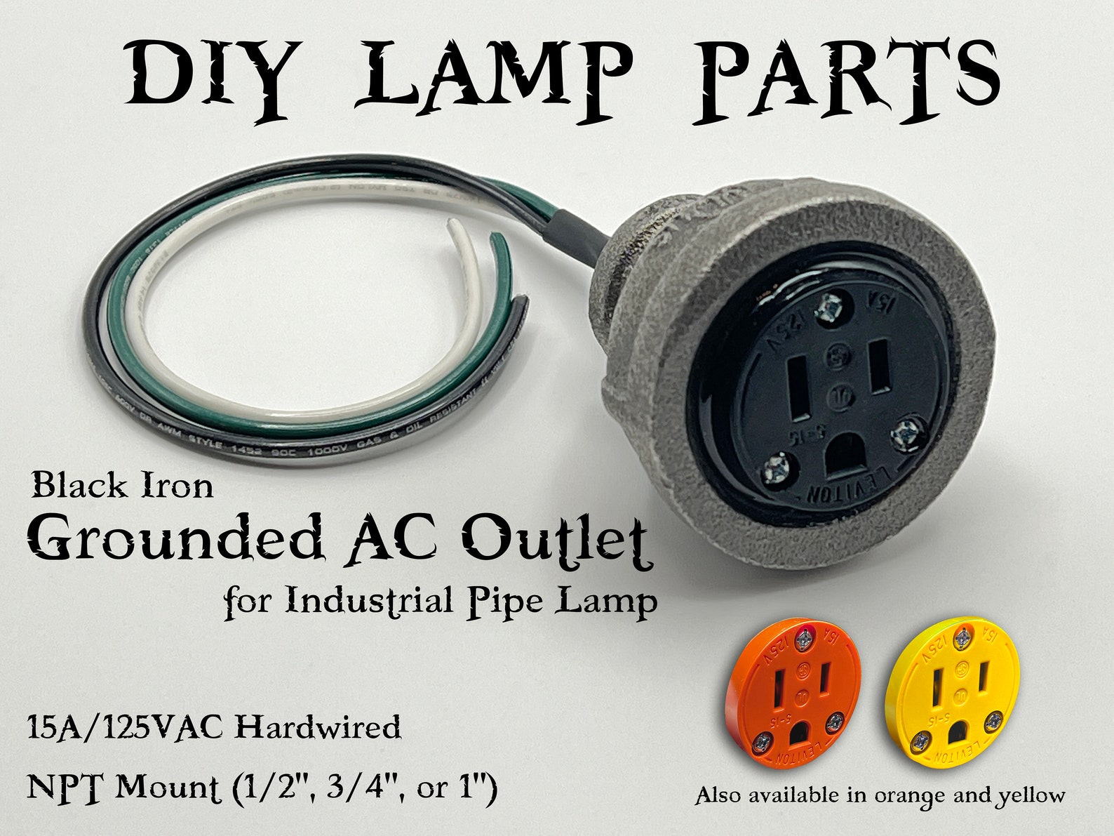 15A 125VAC Grounded Outlet Module for Steampunk Industrial - Etsy