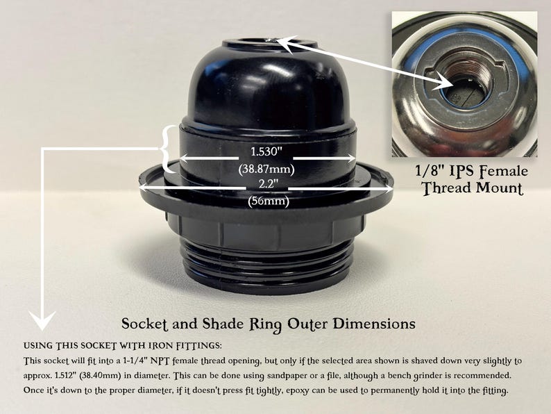 E26 E27 Medium Base Bulb Socket With Threaded Collar 250V 660W ...
