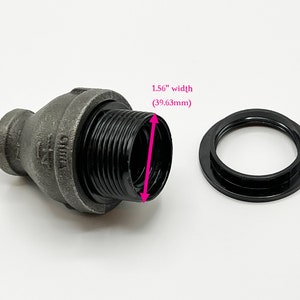 Black Iron Medium Base E26 Bulb Socket With Threaded Collar - Etsy