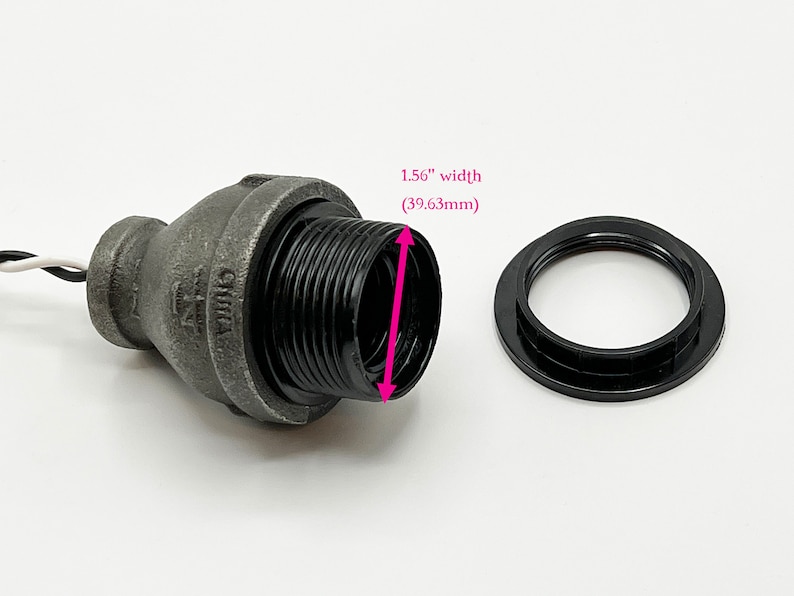 Black Iron Medium Base E26 Bulb Socket With Threaded Collar - Etsy