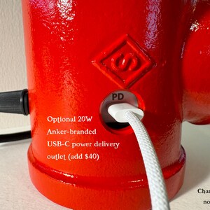 Black Iron "water Hydrant" Desk Lamp With Working Analog Volt Meter ...