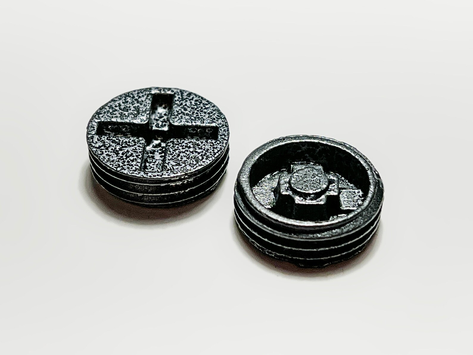 Hammered Black Close-up Plugs for Industrial Iron Fittings - Matches ...