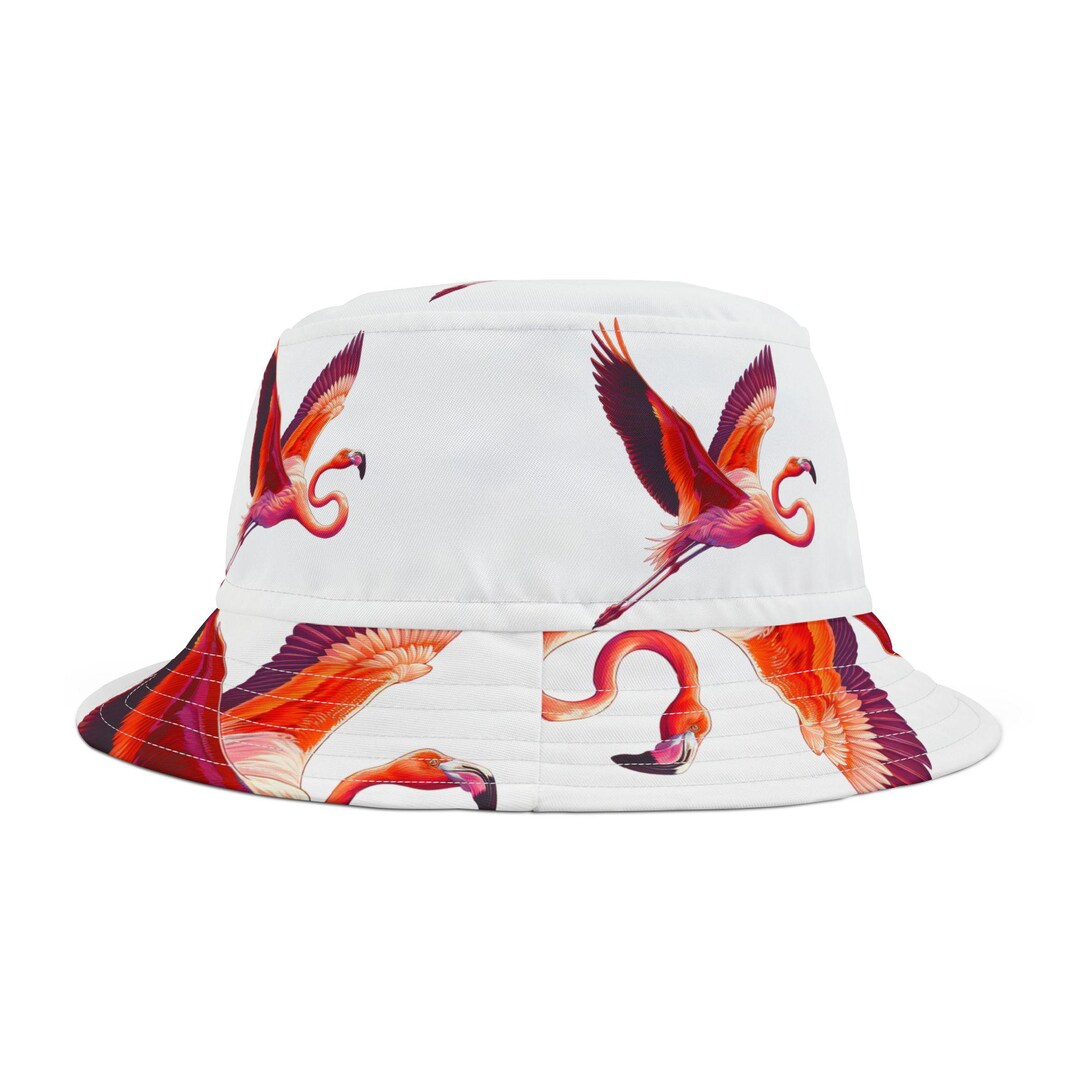 Flamingo Bucket Hat: Fun Summer Beach Accessory - Etsy