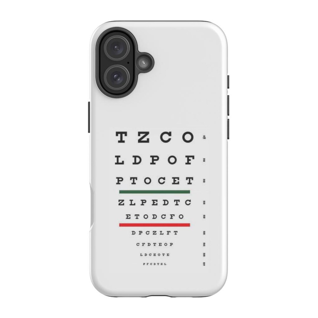Eye Test Chart Phone Case – Snellen Vision Test Design for iPhone ...