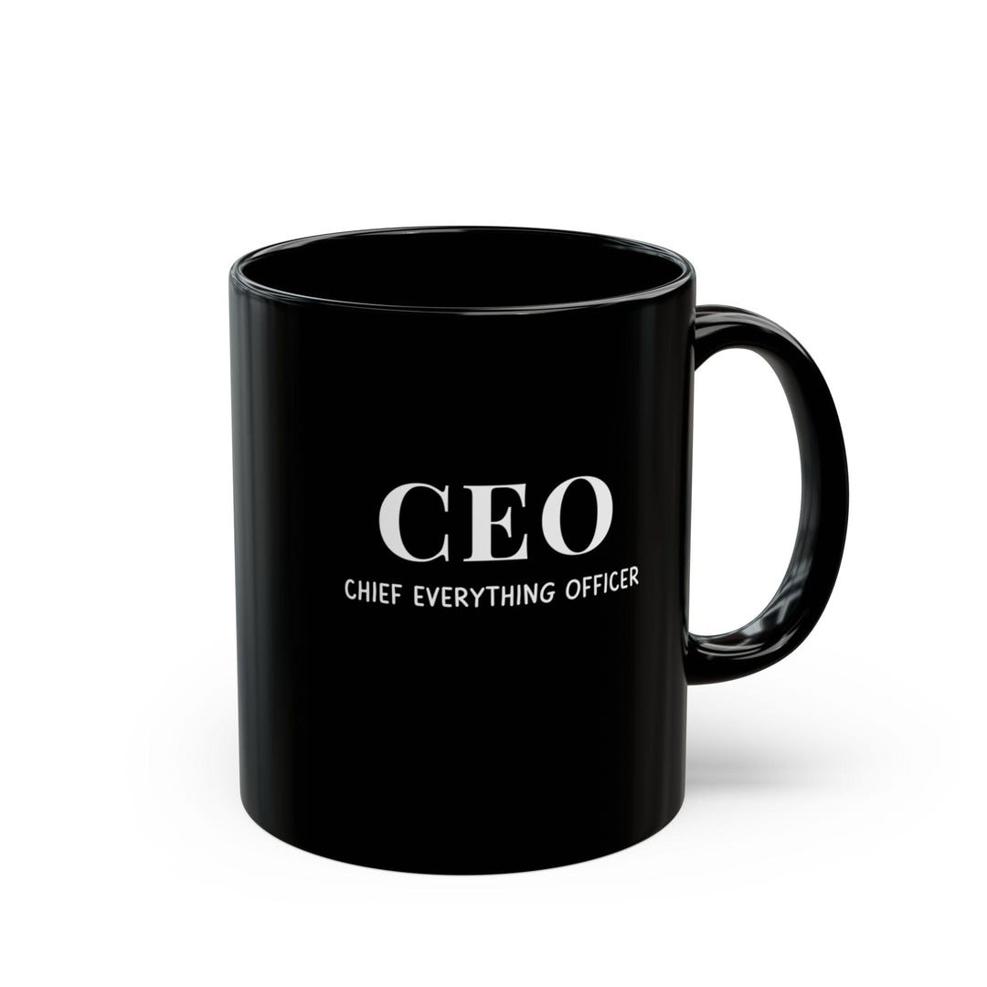 CEO Coffee Mug: Black Ceramic Gift for Office Executives - Etsy