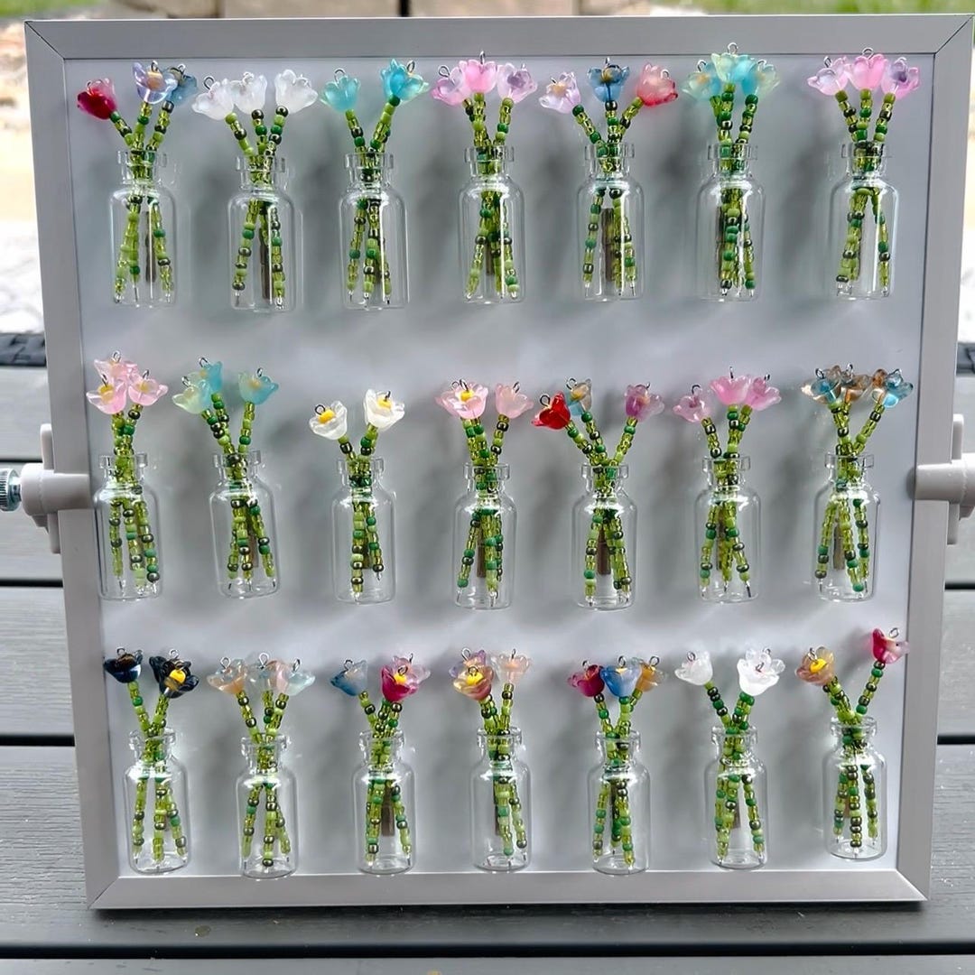 Beaded Flower Bouquet Magnets - Etsy