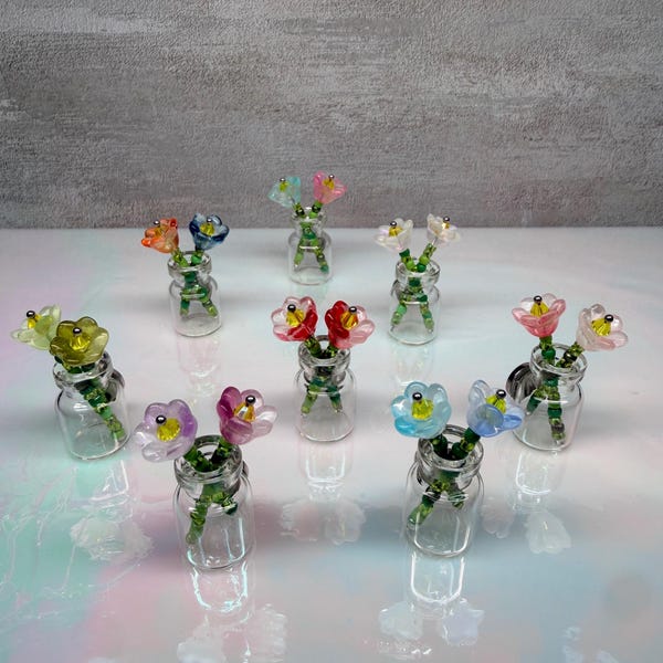 Tiny Bead Flower Bouquets - Etsy