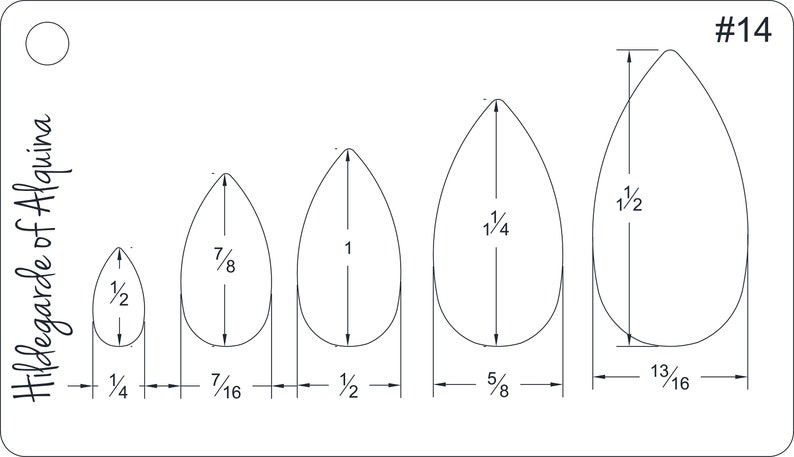 No 14 Jewelry Template. Crafting Shape Stencil. Reusable Pattern Tool ...