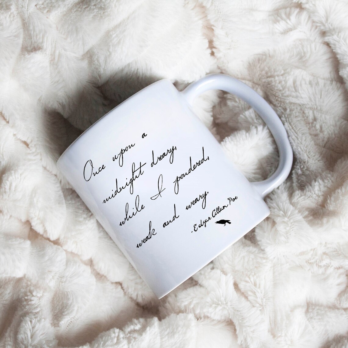 Edgar Allan Poe Poem Coffee Mug Once Upon A Midnight Dreary - Etsy