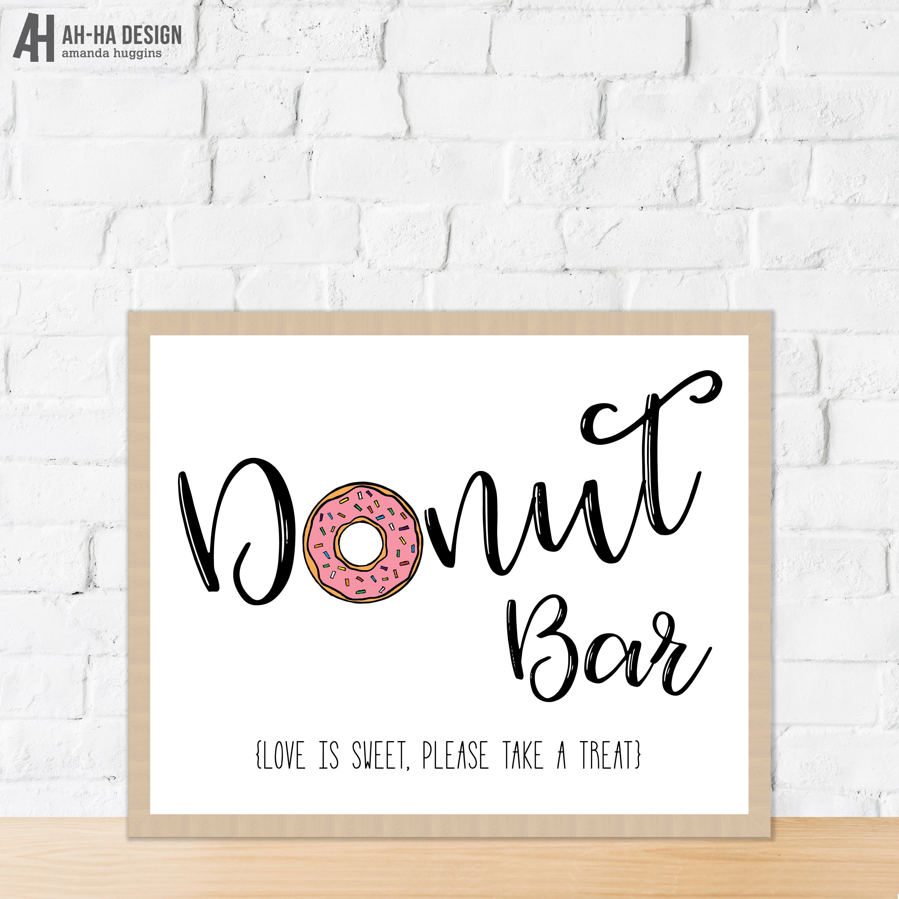 Donut Bar Wedding Printable Sign Donut Bar Sign Party | Etsy