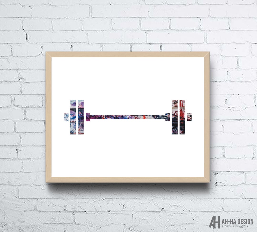 Graffiti Barbell Fitness Printable Wall Art | Grunge Style Modern Gym ...
