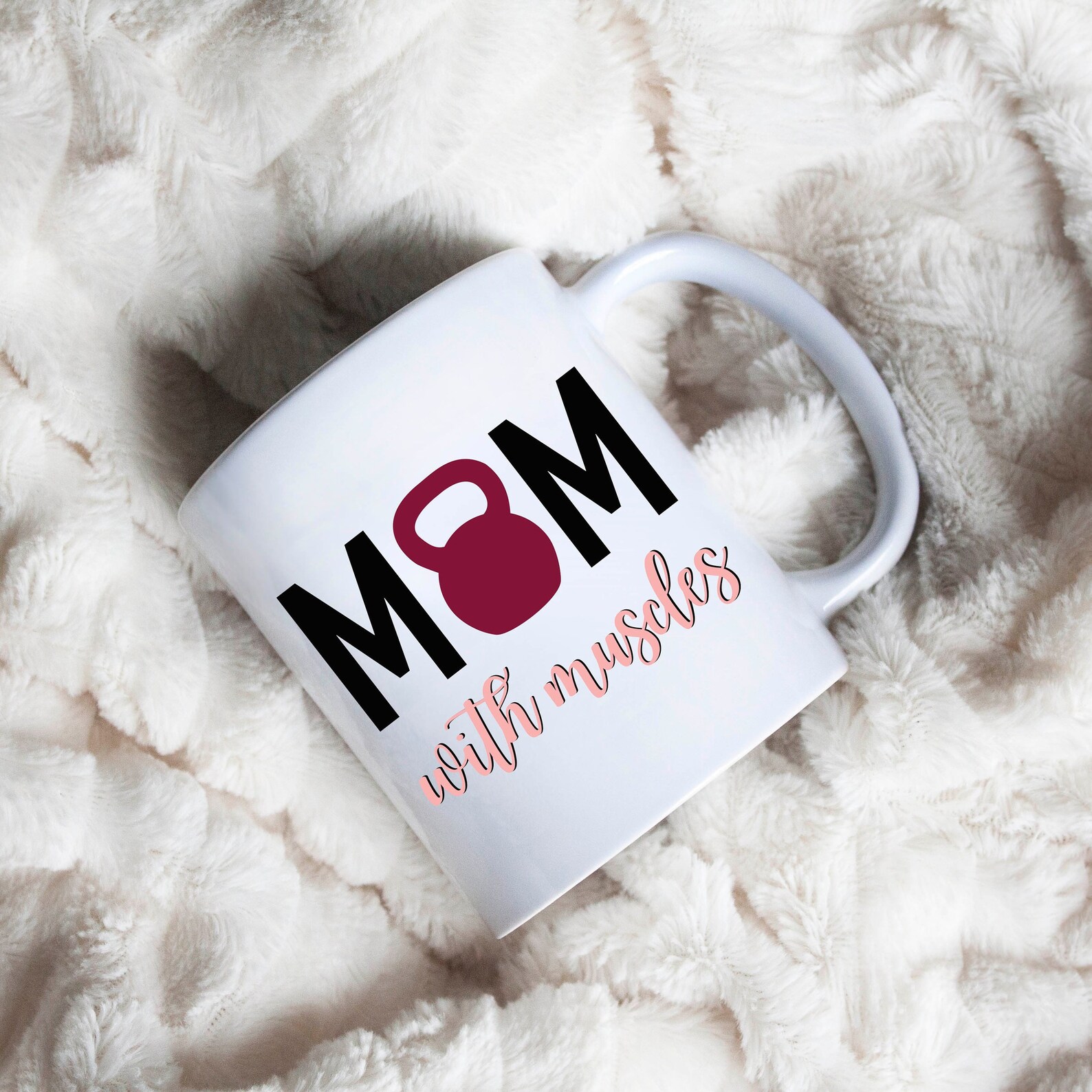 MOM With Muscles Coffee Mug | Etsy
