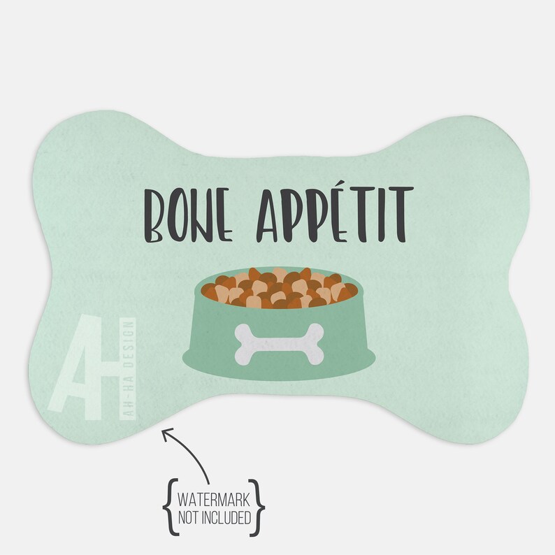 Bone Appetite Bone Shaped Pet Mat - Etsy