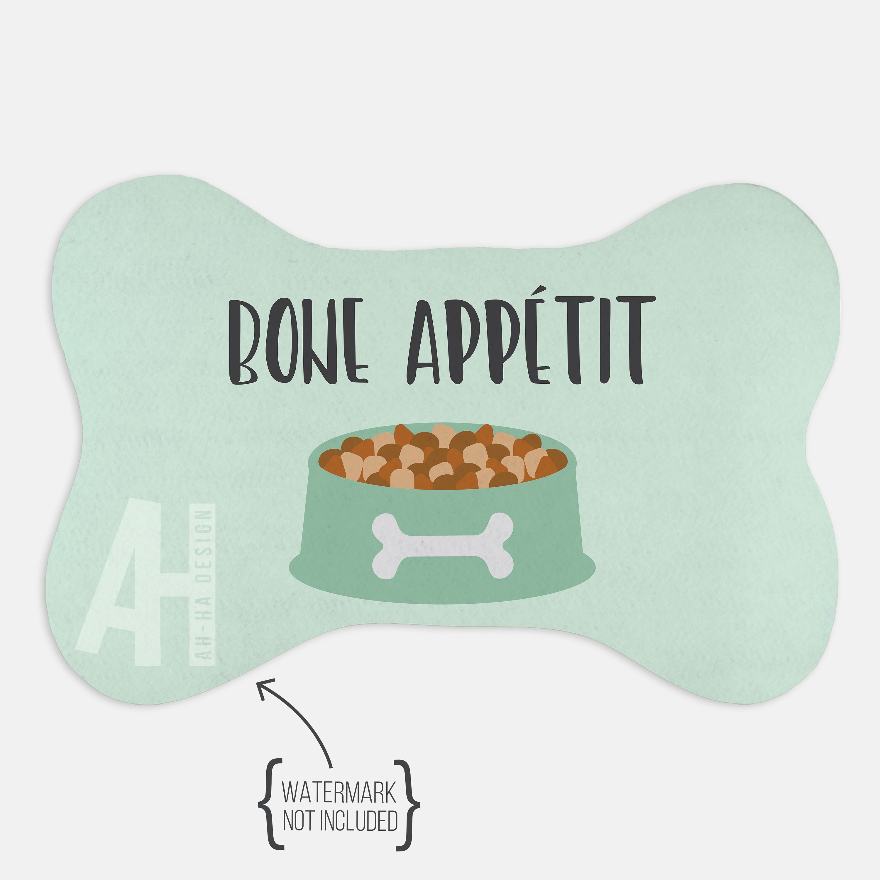 Bone Appetite Bone Shaped Pet Mat | Etsy