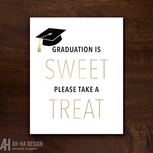 Graduation is Sweet Please Take a Treat Party Printable 8 X 10 Sign - Etsy