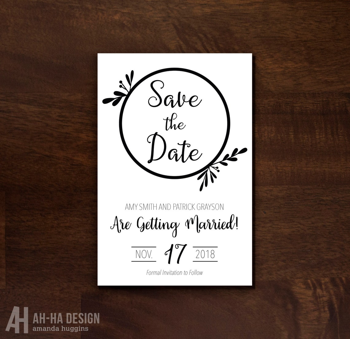 Illustrated Circular Floral Wedding Invitation Digital - Etsy