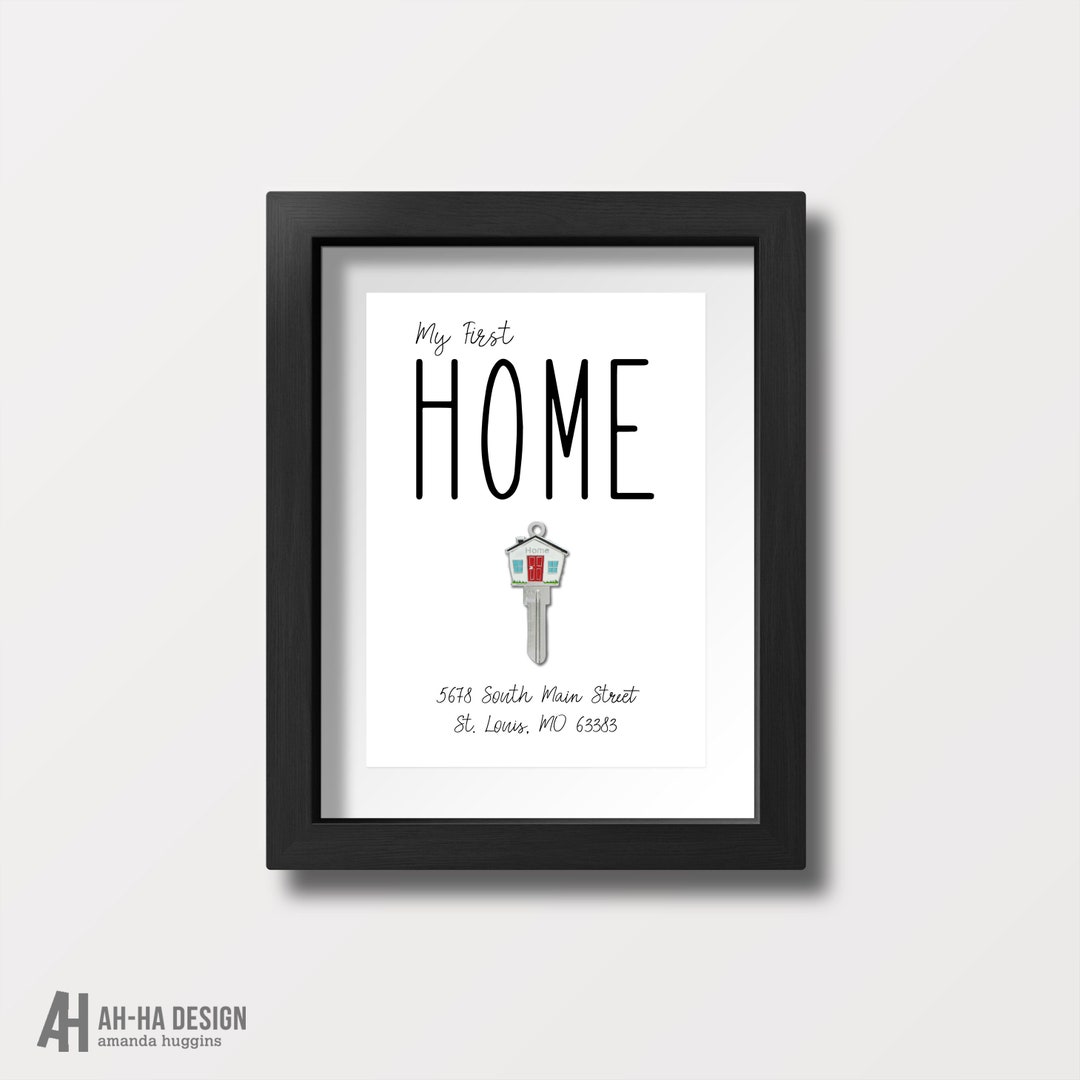 My First Home Key Art Printable Wall Art | Insert Your House Key, My ...