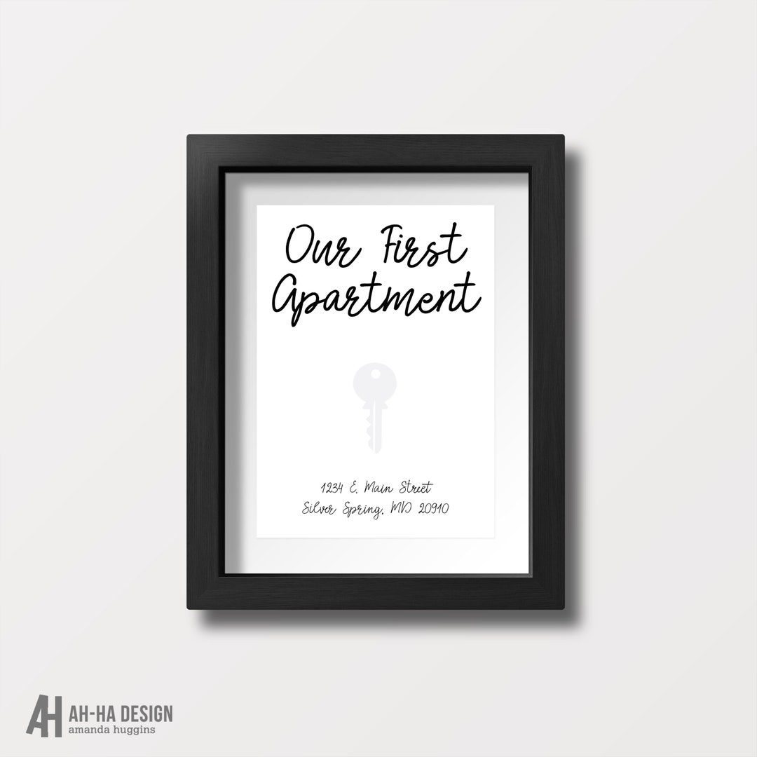 First Apartment Key Art: Personalized Address Printable (digital ...