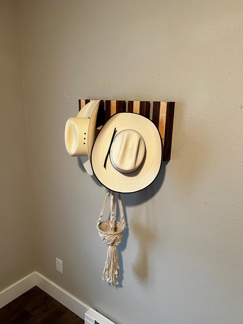 DIY Modern Wood Hat Rack Plan – Wall-mounted Organizer With Hidden Flip ...