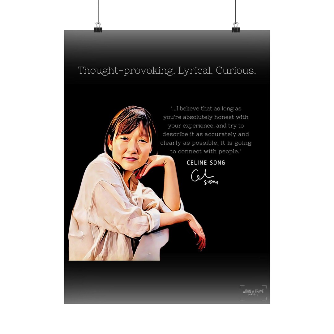 Celine Song Matte Vertical Posters, Director Quote Autograph Wall Art ...