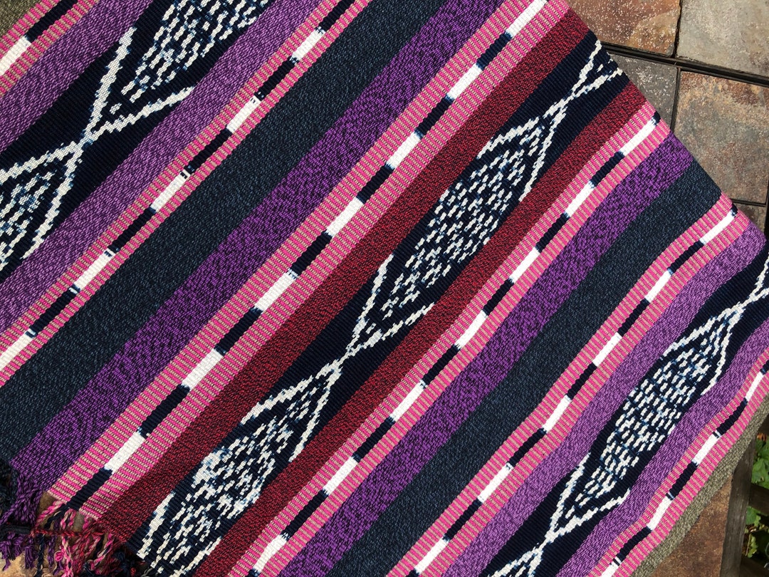 Guatemalan Textile - Natural Dyes - Rebozo Woven on a Back Strap Loom ...