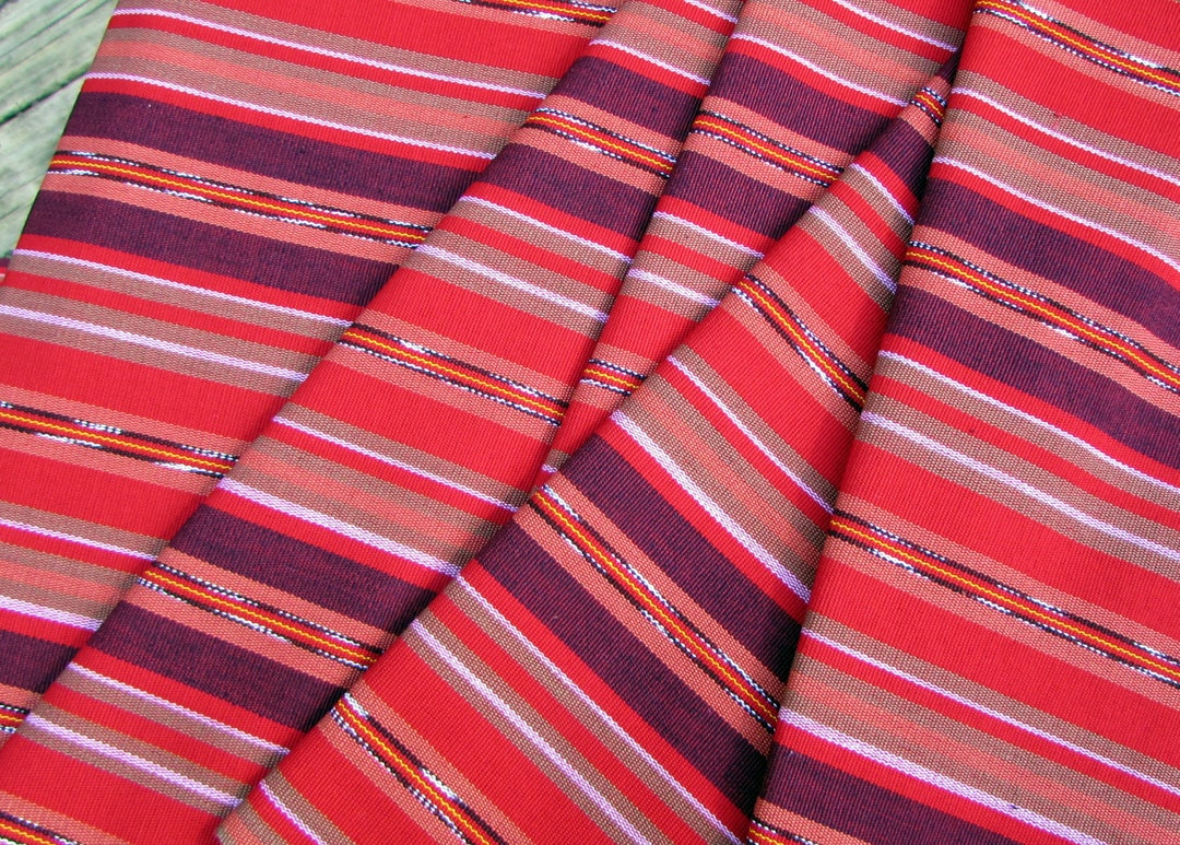 Guatemalan Ikat Fabric - Shades of Red - Etsy