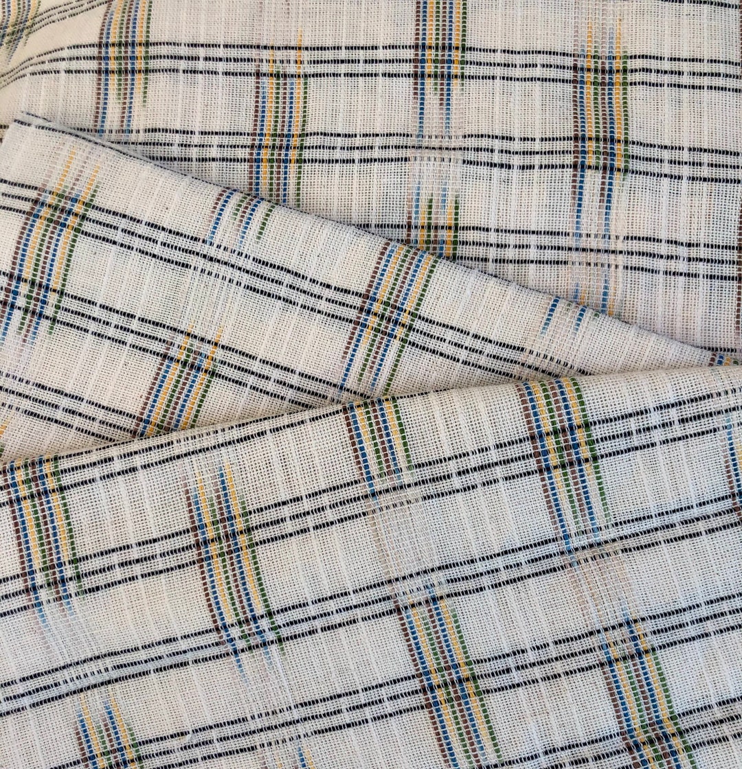 Guatemalan Fabric - Cream With Rays of Color, Lightweight Fabric - Etsy