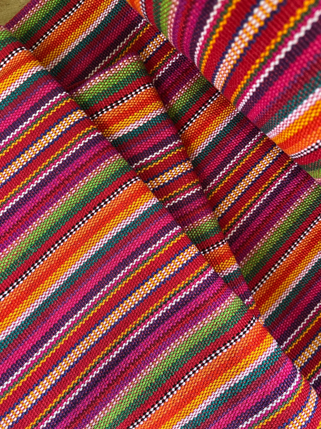 Guatemalan Ikat Fabric Raspberry Delight - Etsy
