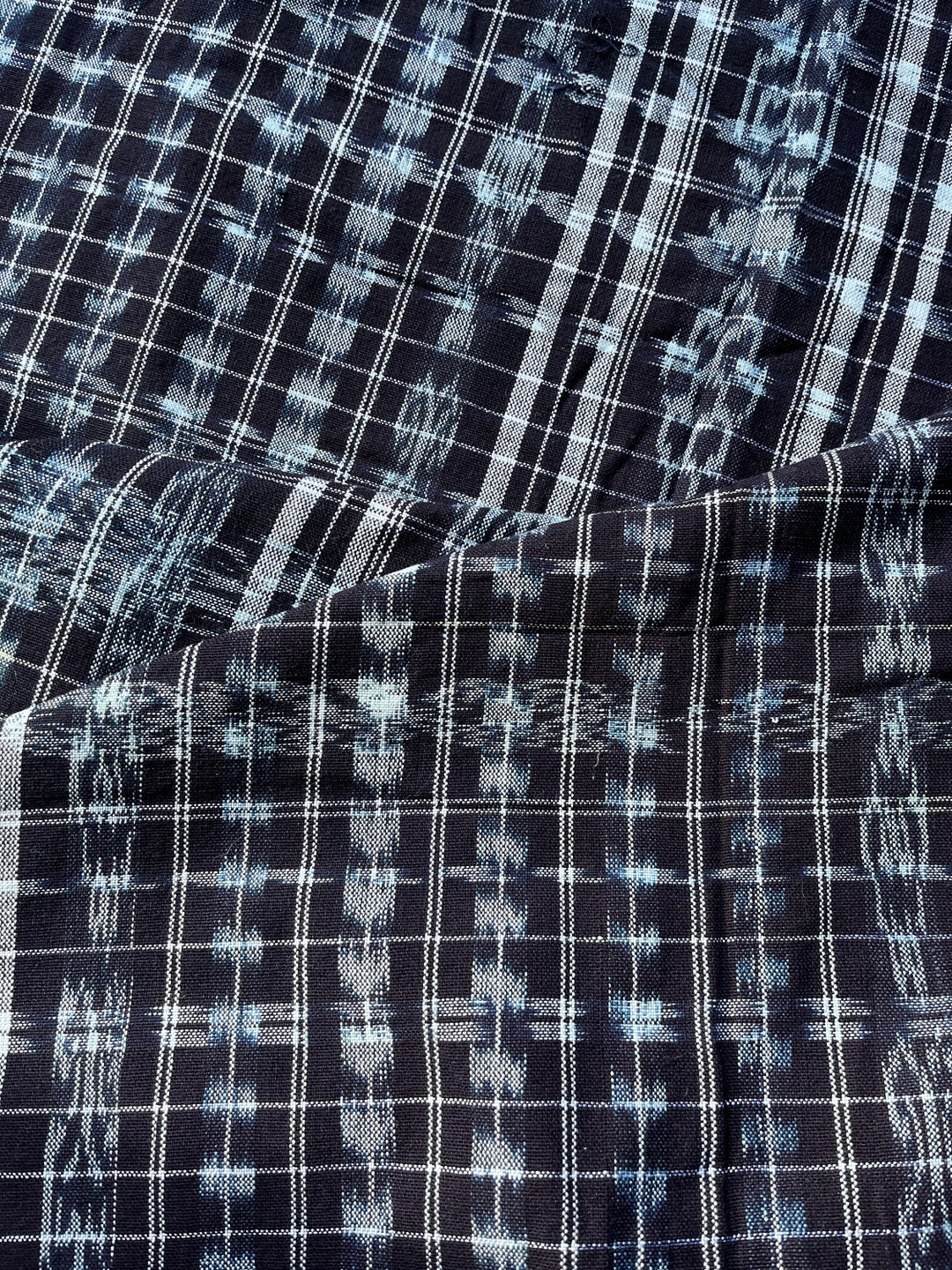 Guatemalan Corte Fabric - Traditional Indigo Ikat - Etsy