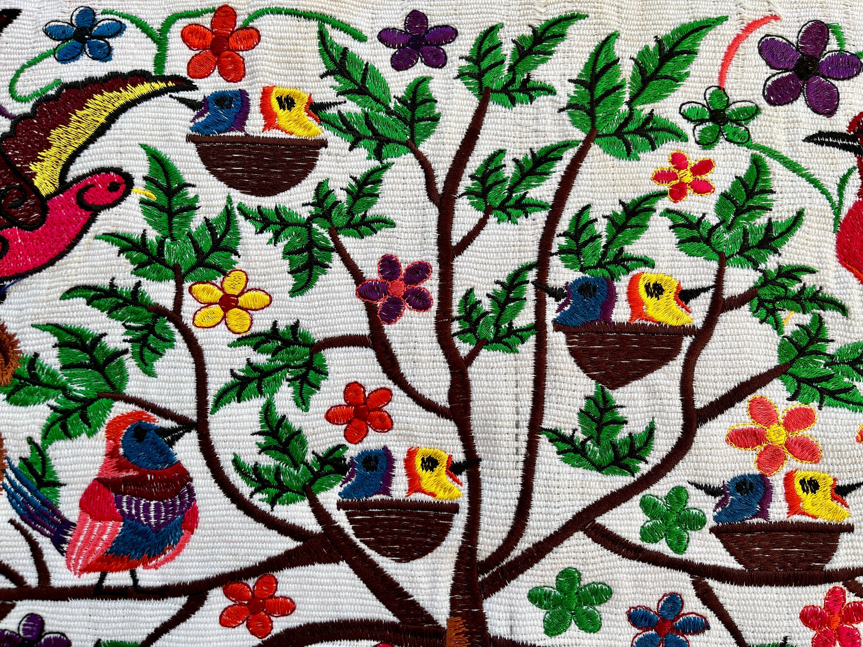 Guatemalan Embroidery Panel - Tree of Life - Etsy