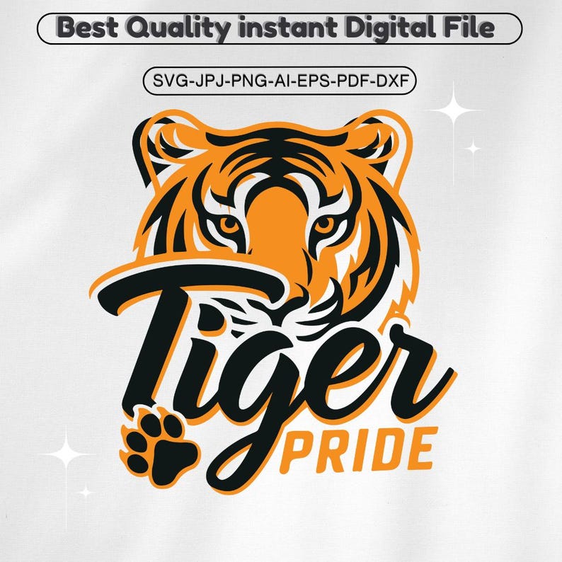 Tiger Pride SVG: Mascot Design for Cricut, PNG, PDF (digital Download ...