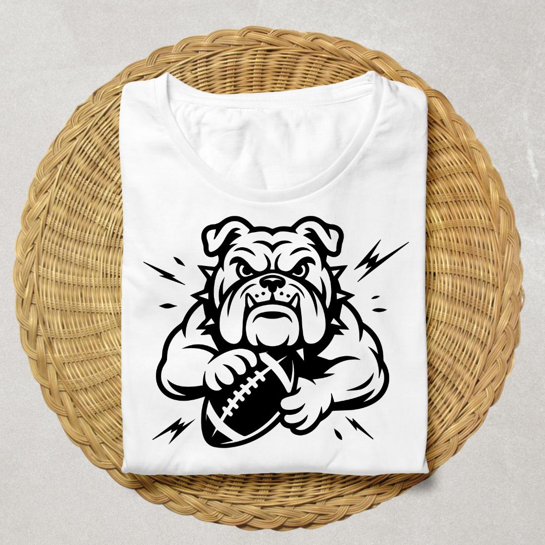 Bulldog Football PNG, Fierce Bulldog Spirit Shirt Design, Bulldog ...