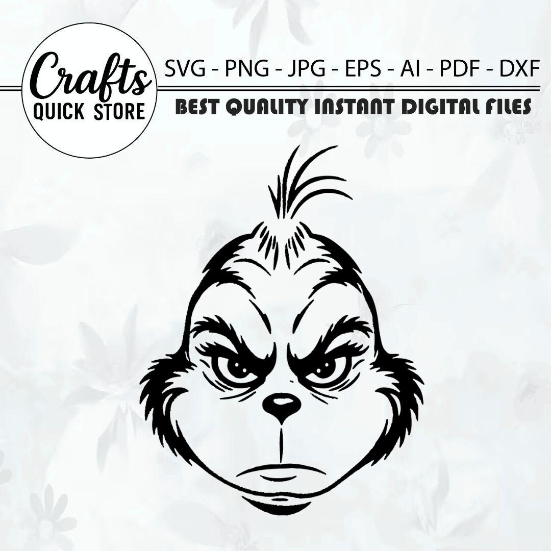Grinch Face Svg,grinch Hand,grinch Smile,grinch Ornament,christmas Svg ...
