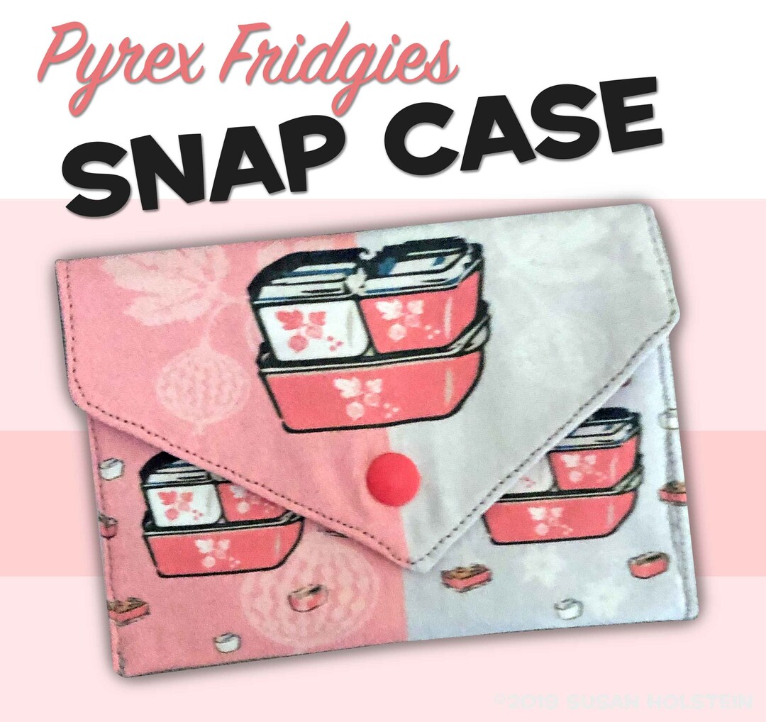 Pyrex Fridgies Snap Pouch "pink Gooseberry" 5.5 in W My Bespoke Fabric ...