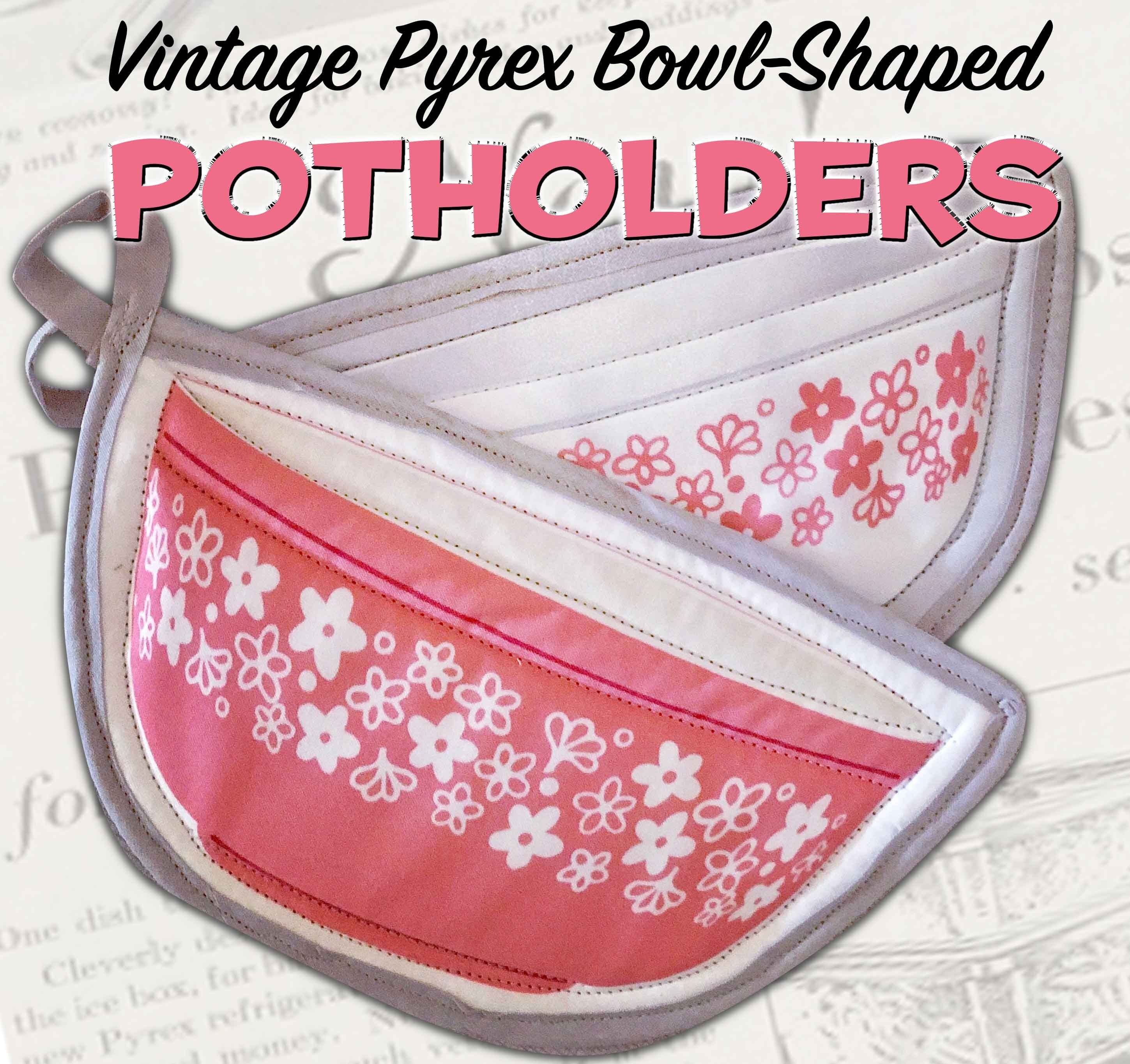 Pyrex Pink CrZY DAISIES SPRING BLOSSOM Juego de 2 agarraderas con forma ...