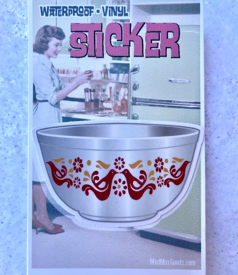 STICKERS Vintage Pyrex Bowl Choose One or More or All 10 - Etsy