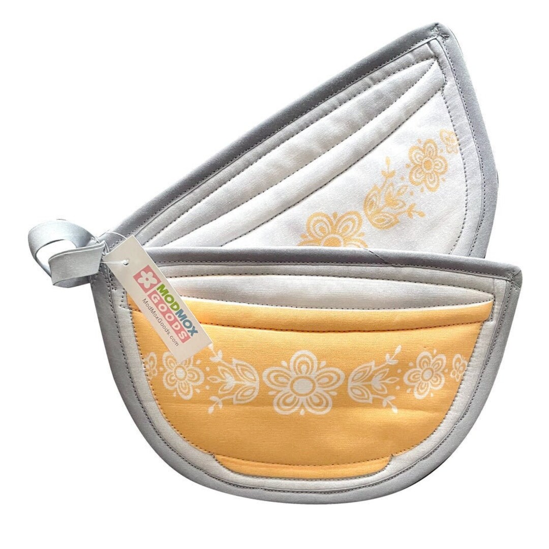 Pyrex Gold Butterfly Bowl Potholders - Set of 2 - Etsy