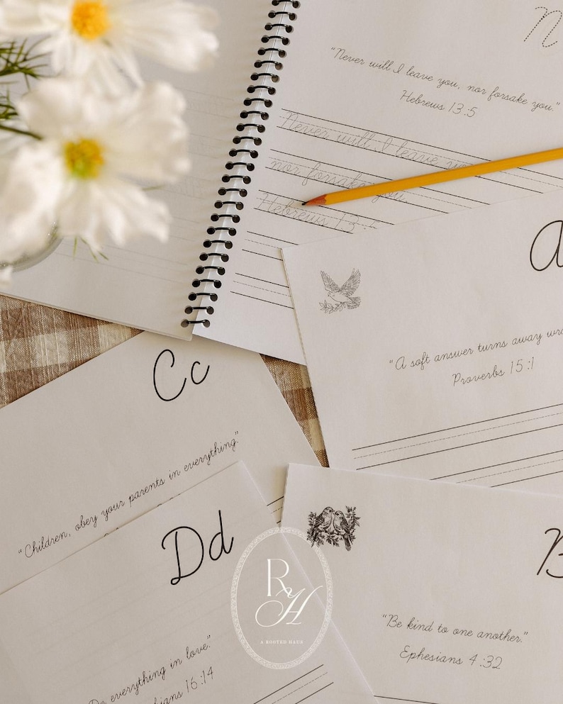 ABC Scripture Copywork (cursive) | Charlotte Mason Homeschool | Morning ...