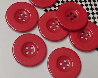 Large Red Buttons - Etsy
