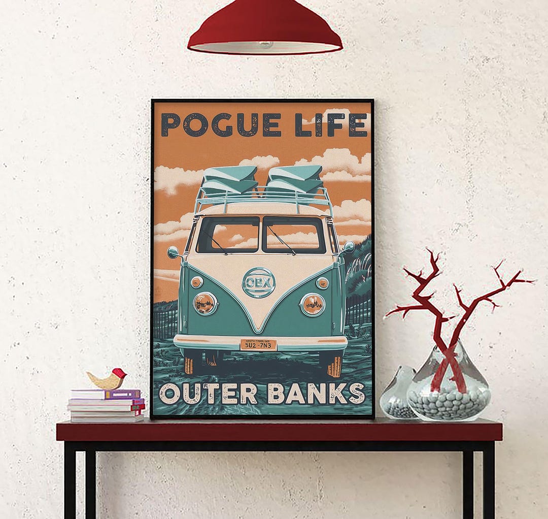 Pogue Life Outer Banks Poster, TV Show Fan Art Print, OBX Surfing Wall ...