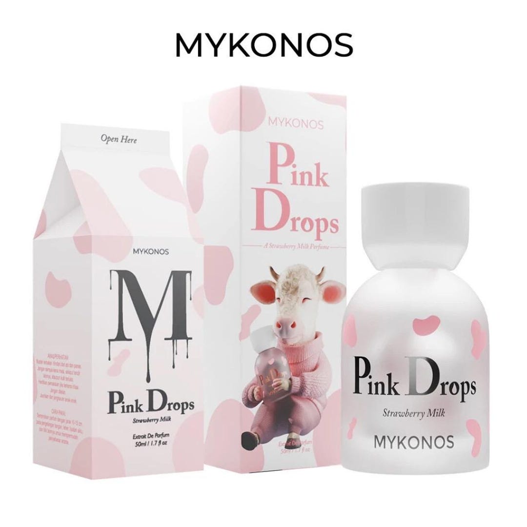 Mykonos Pink Drops Strawberry Milk-inspired Perfume – Sweet & Creamy ...
