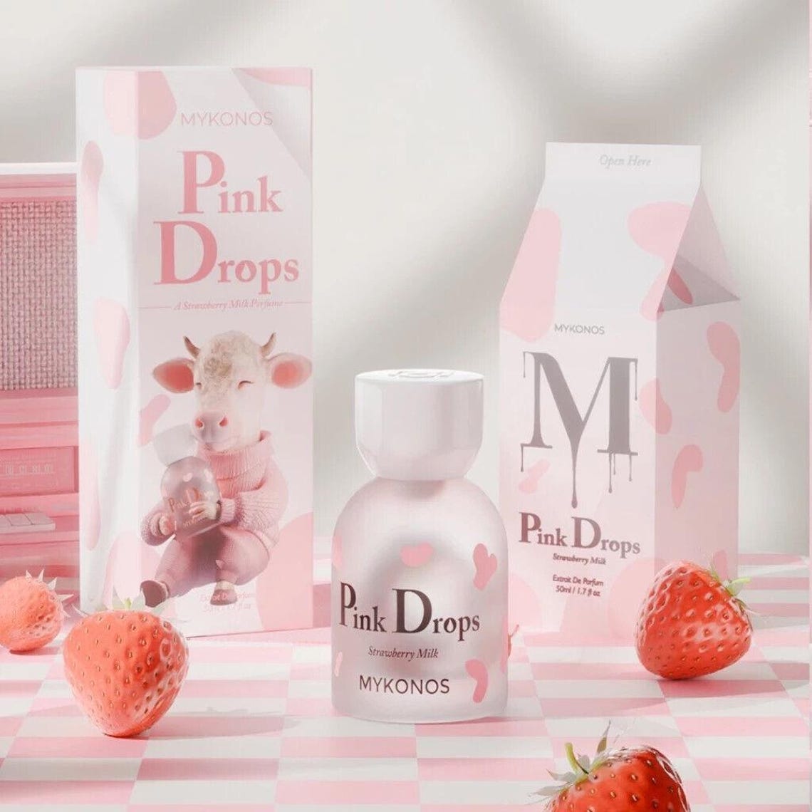 Mykonos Pink Drops Strawberry Milk-inspired Perfume – Sweet & Creamy ...