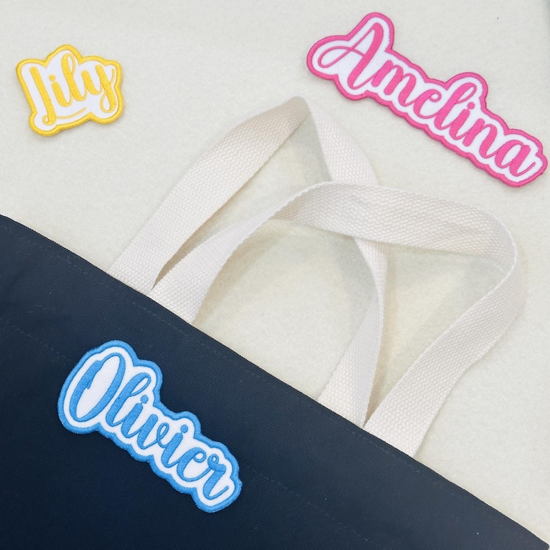 Custom Embroidered Name Patch, Personalized Iron on Sew Name Tag - Etsy