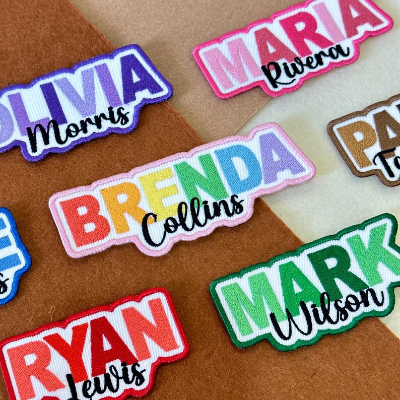 Custom Embroidered Name Patch: Iron-on or Sew-on, Personalized Uniforms ...